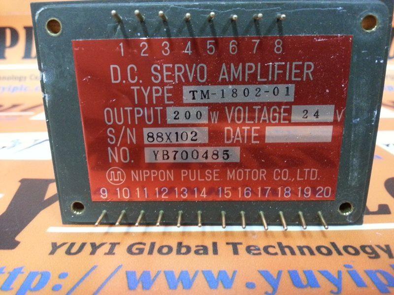 NIPPON TM-1802-01 DC SERVO AMPLIFIER - PLC DCS SERVO Control MOTOR ...